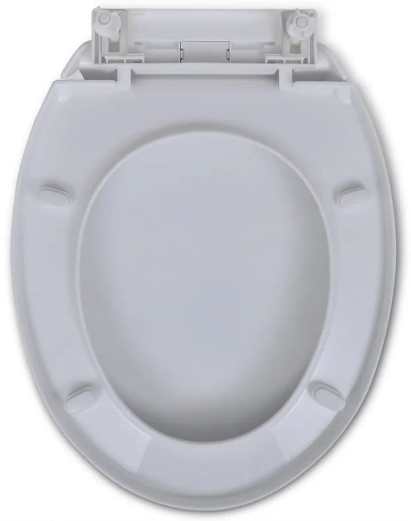 WC sedátko s pomalým sklápěním bílé oválné - Default Title