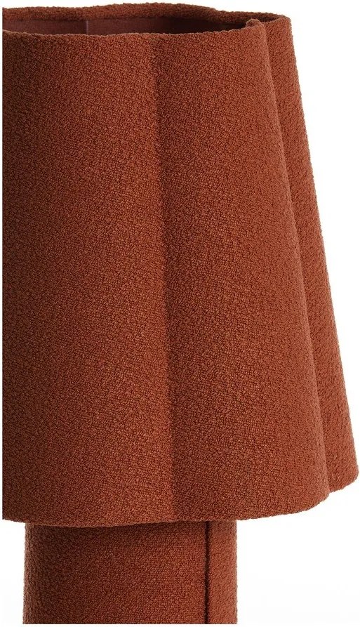 Stolní lampa v cihlové barvě s textilním stínidlem (výška 50 cm) Musaby – Light & Living