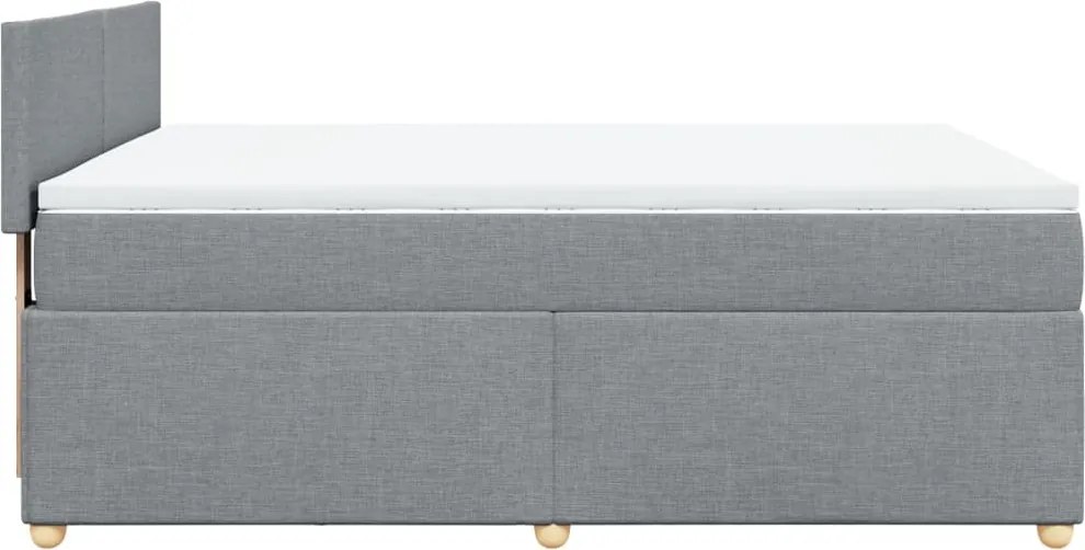 Box spring postel s matrací světle šedá 140 x 190 cm textil 3286668