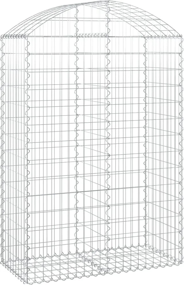 Klenutý gabionový koš 100 x 50 x 140/160 cm pozinkované železo 153437