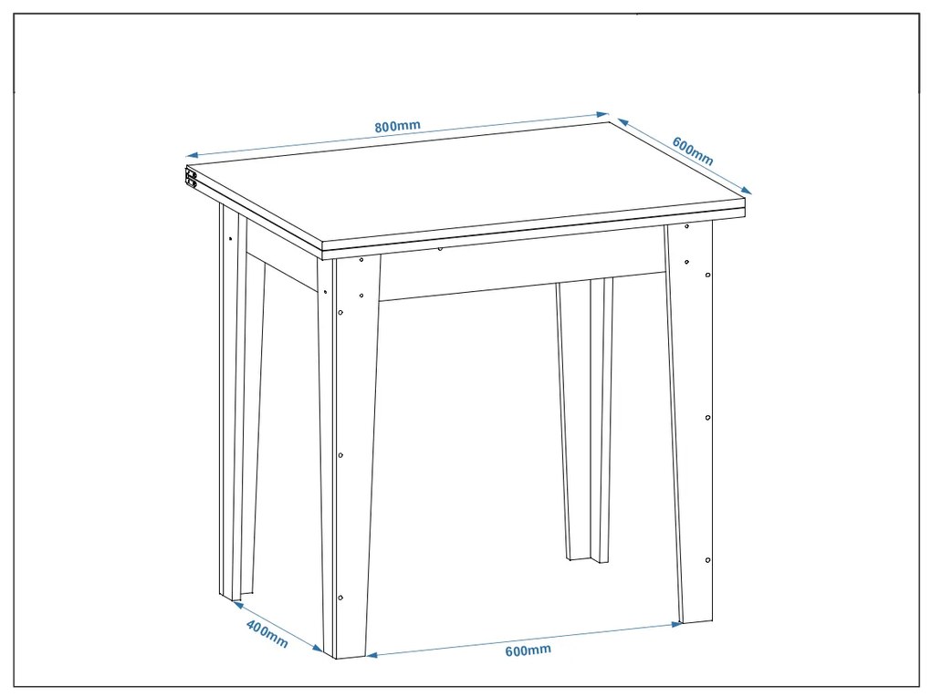 Vomaks unit, s.r.o. Jídelní stůl SR-04 rozkládací Barva: dub kraft - bílý