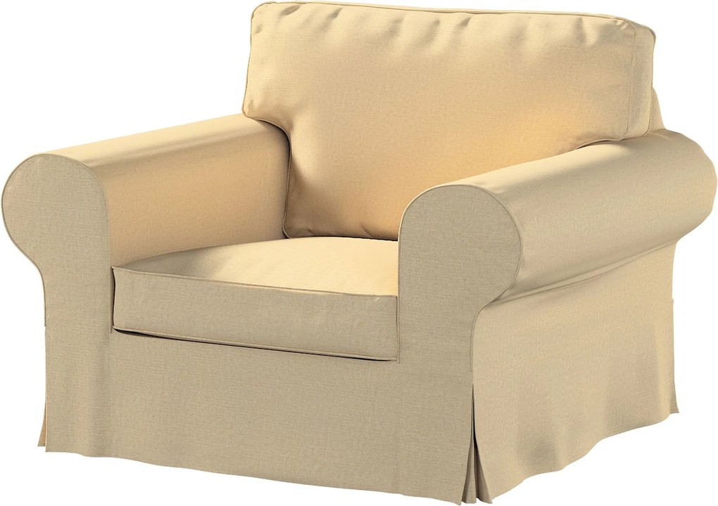 Potah na křeslo IKEA Ektorp barva béžová látka lesklé, pletený vzor