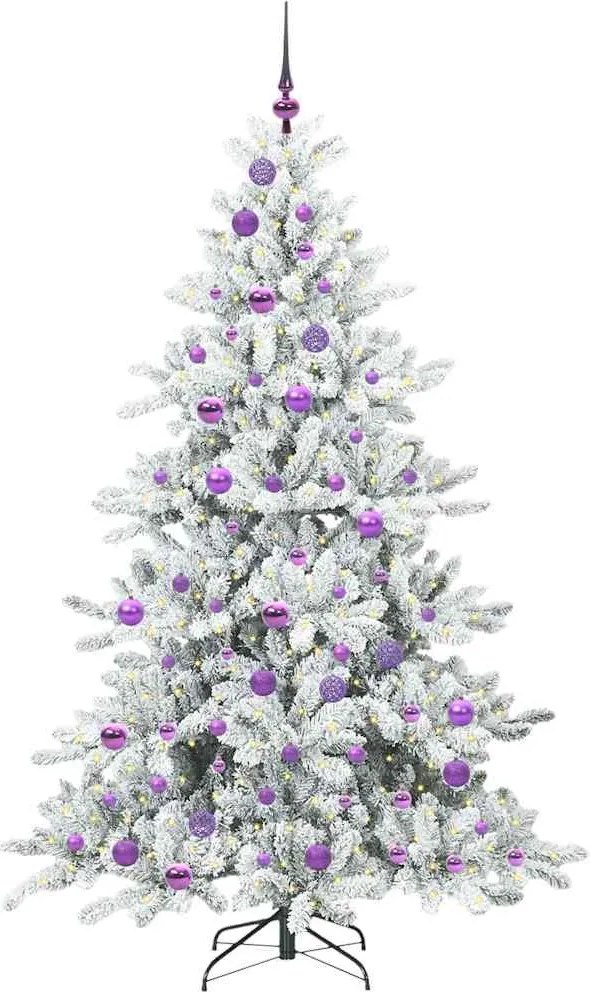 Umělý Skládací Vánoční Strom s stojanem Bílá 180 cm PVC a ocel 3397724