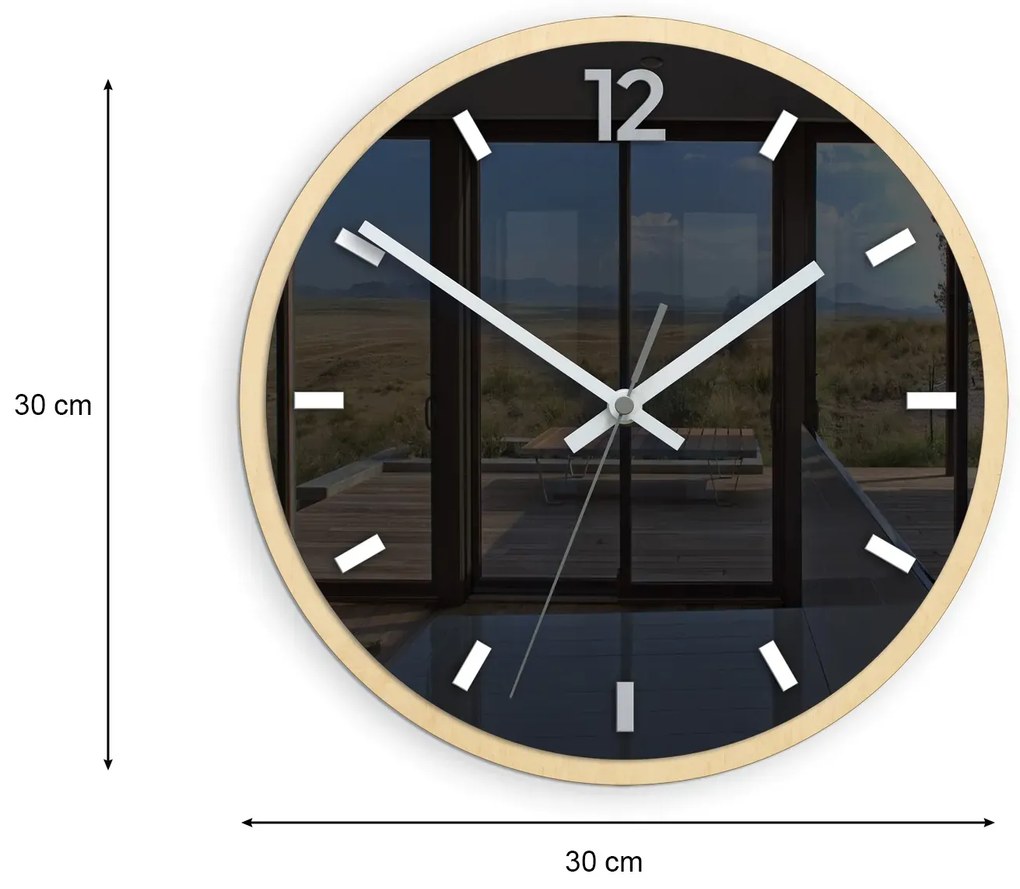 Nástěnné hodiny Grafit 30 cm šedé/černé