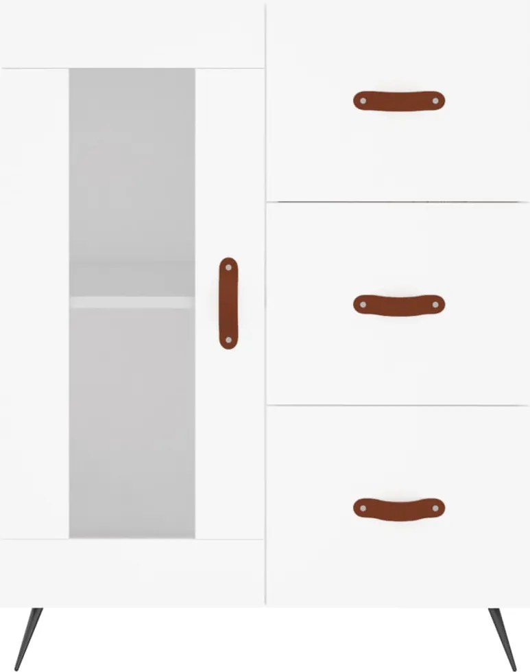 Skříň highboard bílá 69,5 x 34 x 180 cm kompozitní dřevo 3195931