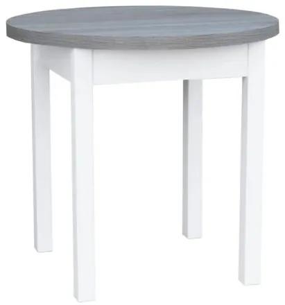 Malý kulatý stůl 80 cm Clefy Deska stolu tmavé šedá a nohy bilé