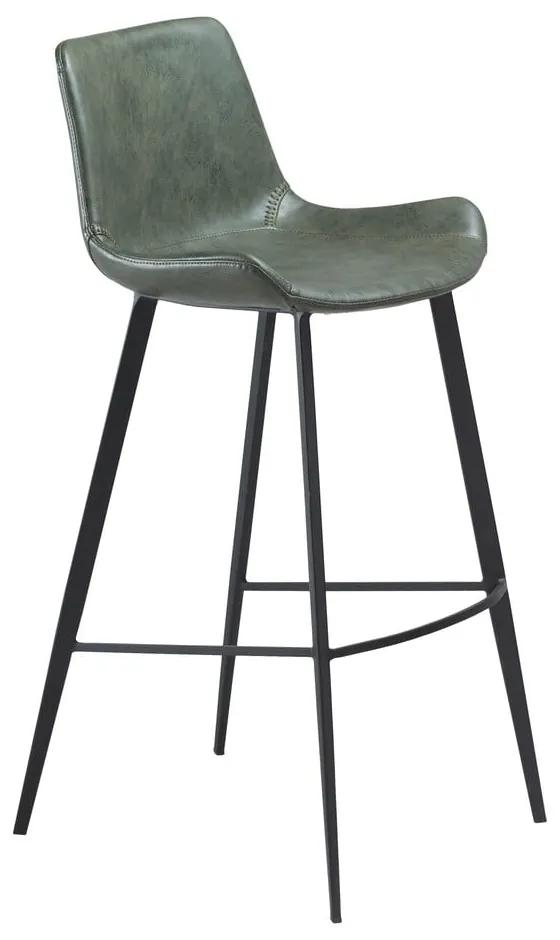 Zelená barová židle z eko kůže DAN–FORM Denmark Hype, výška 103 cm
