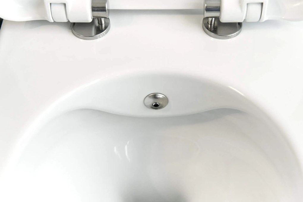 Deante Peonia Zero, závěsná wc mísa s funkcí bidetu včetně sedátka, bílá, CBP_6WPW