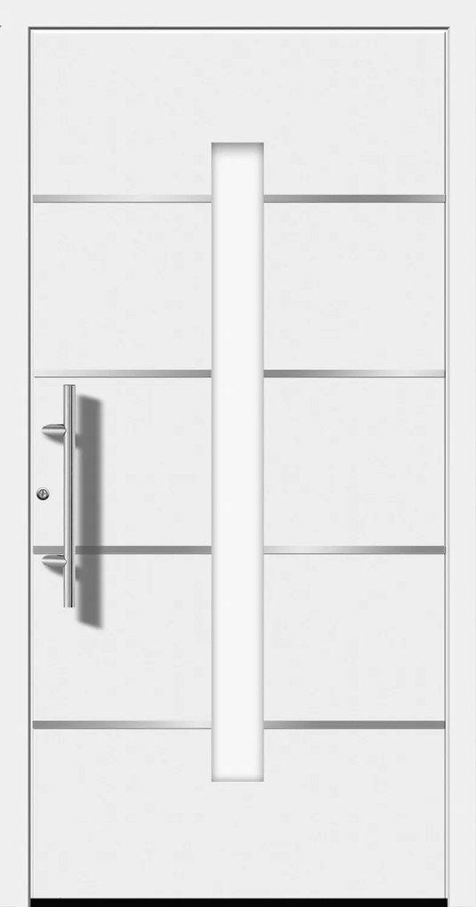 Splendoor Hliníkové vchodové dveře Moderno M400/P, bílé, 110 L