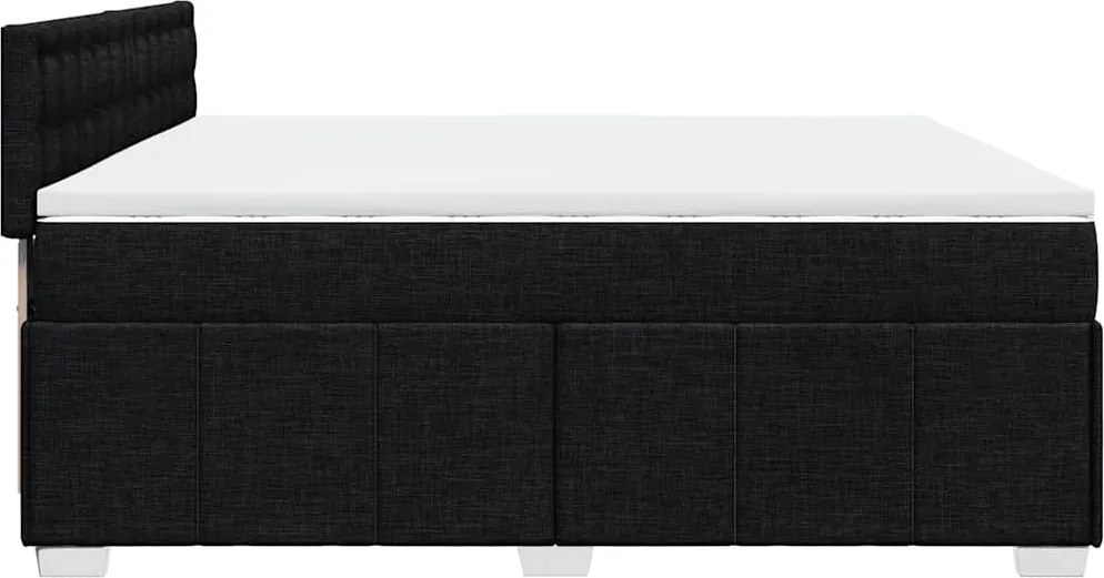 Box spring postel s matrací černá 200x200 cm textil 3289491