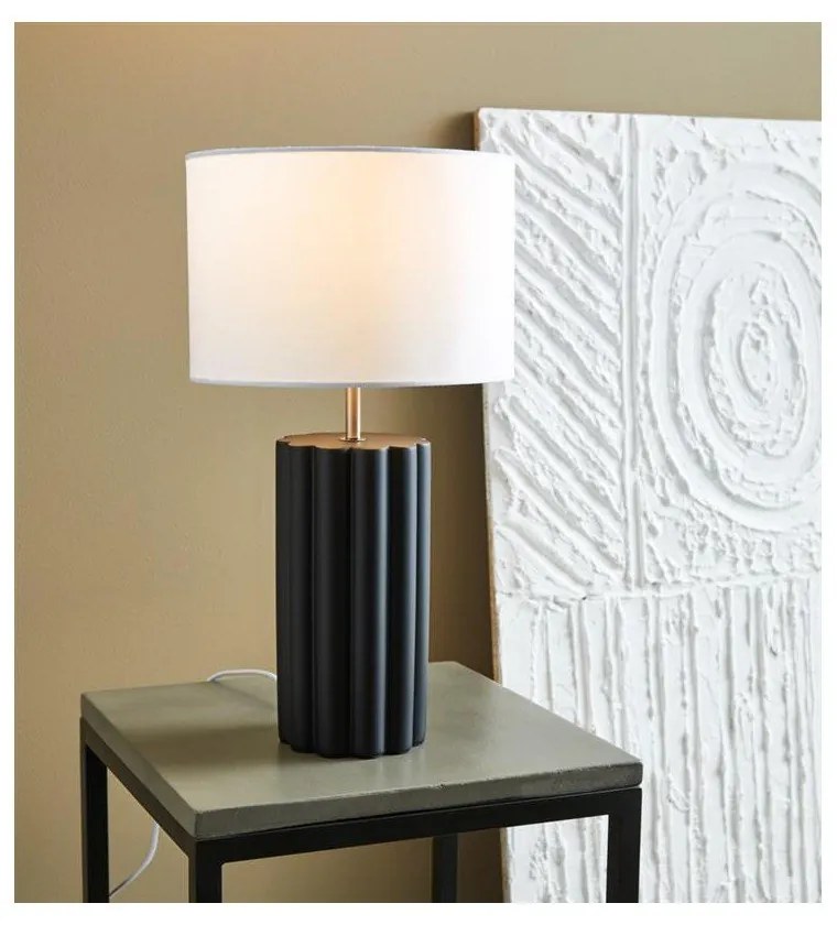 Černá stolní lampa Markslöjd Column, výška 44 cm