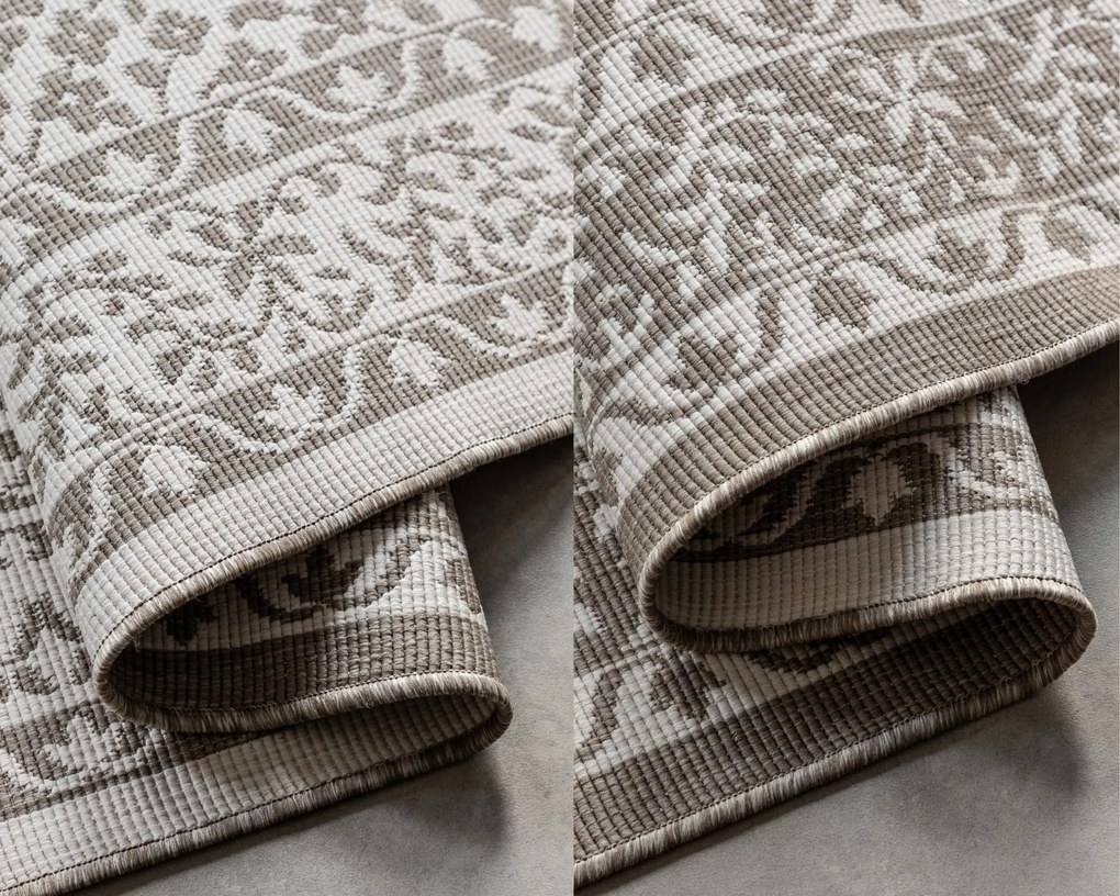ELLE Decoration, Kusový koberec Gemini 106026 Linen z kolekce Elle – na ven i na doma, 120x170, béžová, chodba / předsíň