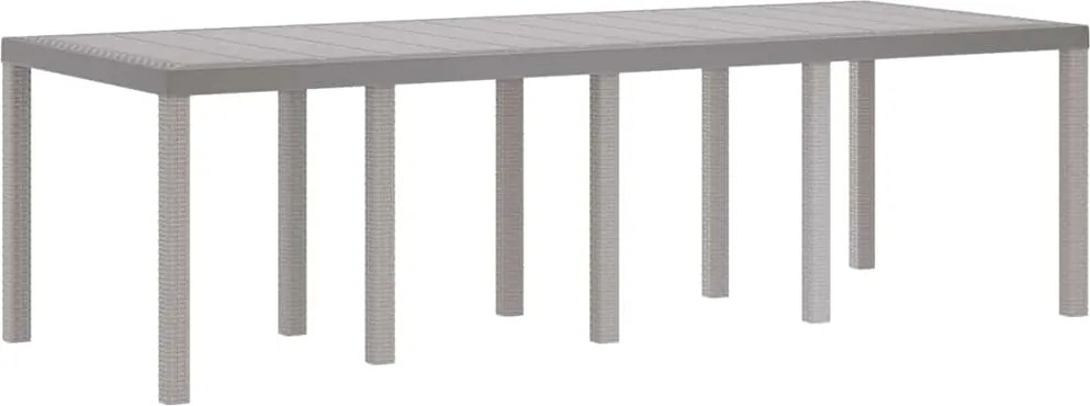 Zahradní stůl Světle šedá 250 x 100 x 73 cm polyratan 3378519