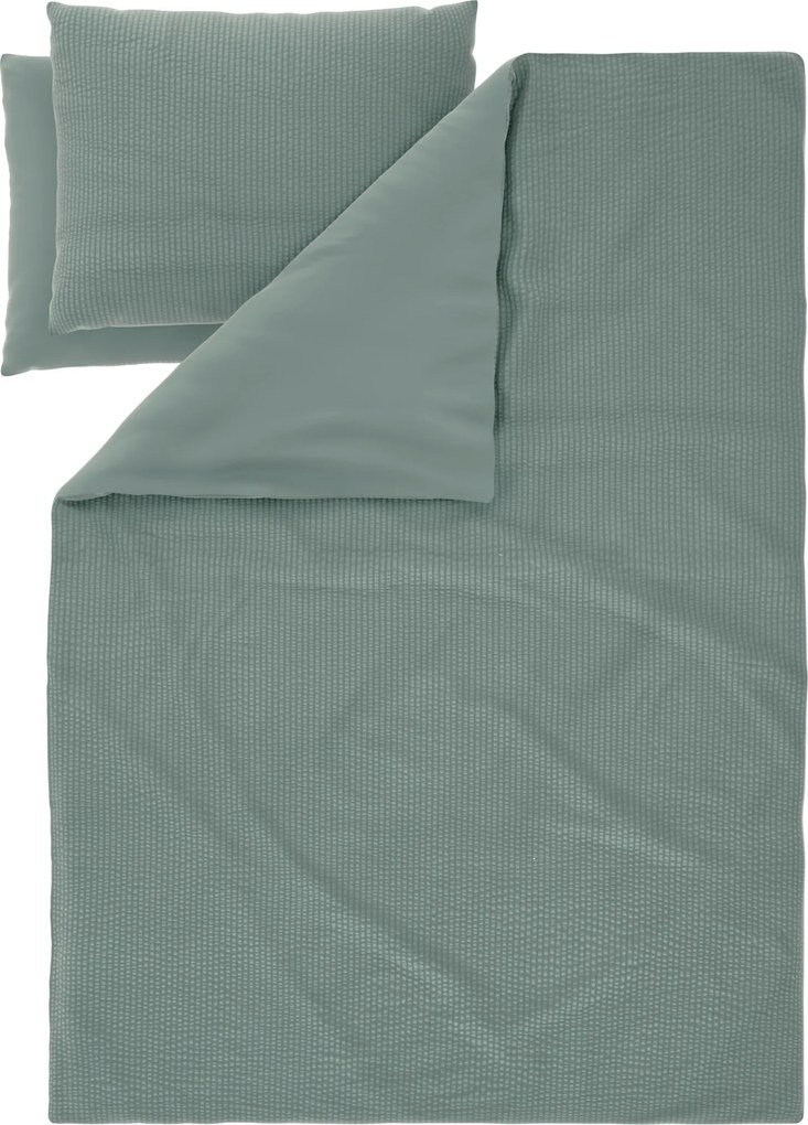 Livarno® Krepové ložní povlečení, 240 x 220 cm, 70 x 90 cm (zelená)
