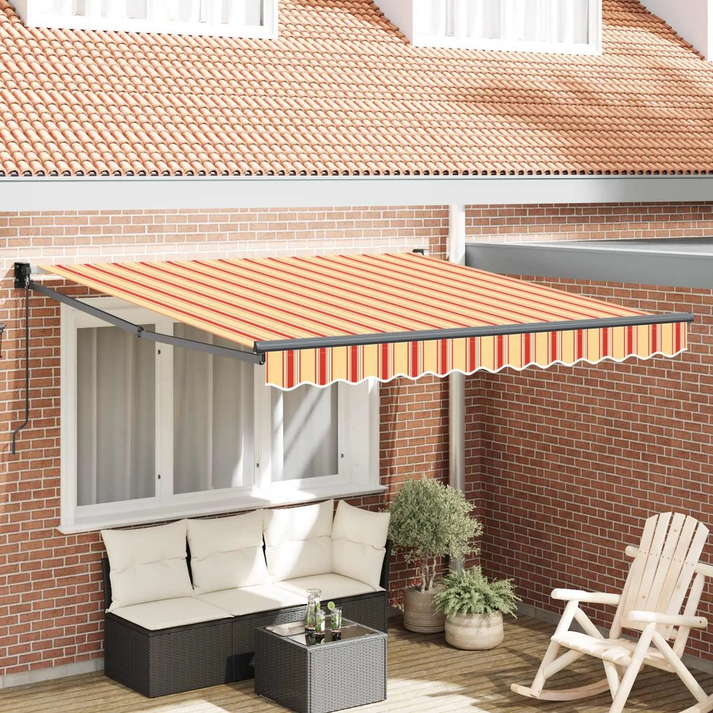 Stahovací markýza Žlutá a oranžová 350 x 250 x 165 cm 3330259