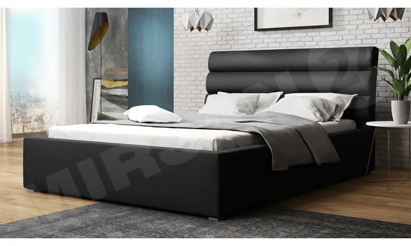 Čalouněná postel s úložným prostorem a roštem Exorim, Rozměr postele: 120x200, Potah: Victoria 14 863
