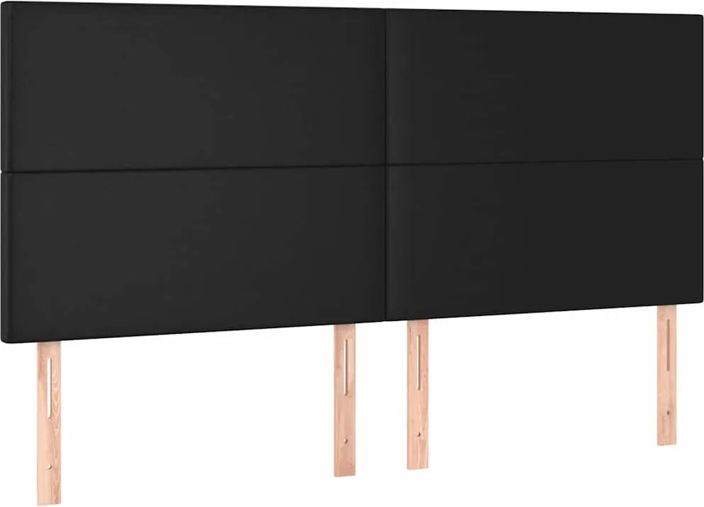Box spring postel s matrací černá 180x200 cm umělá kůže 3128925