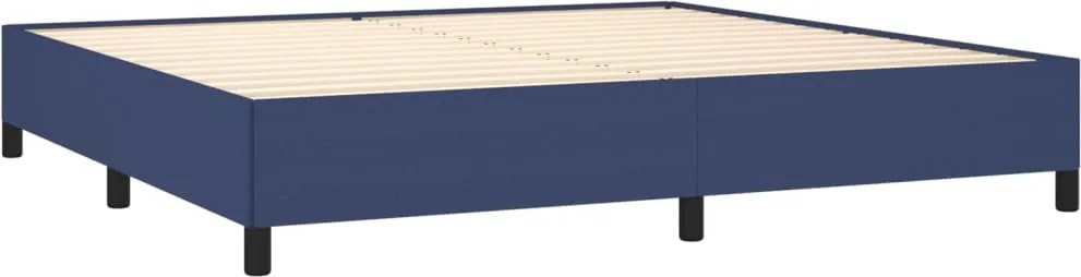 Box spring postel s matrací modrá 200x200 cm textil 3141967