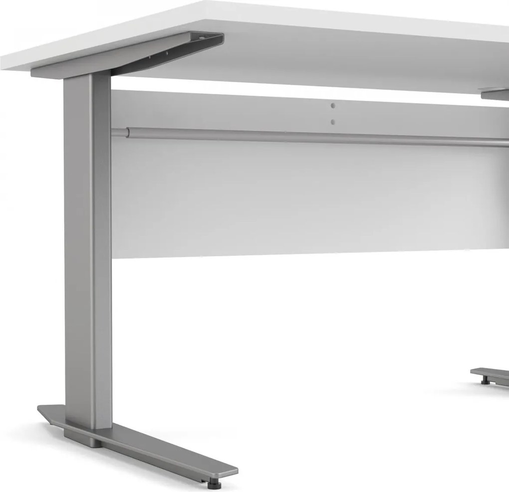 FALCO Výškově nastavitelný psací stůl Office 80400/382 bílá/silver grey