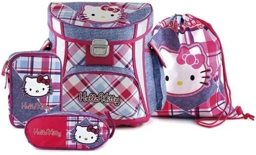 Školní aktovka Hello Kitty modrá 4 dílný set