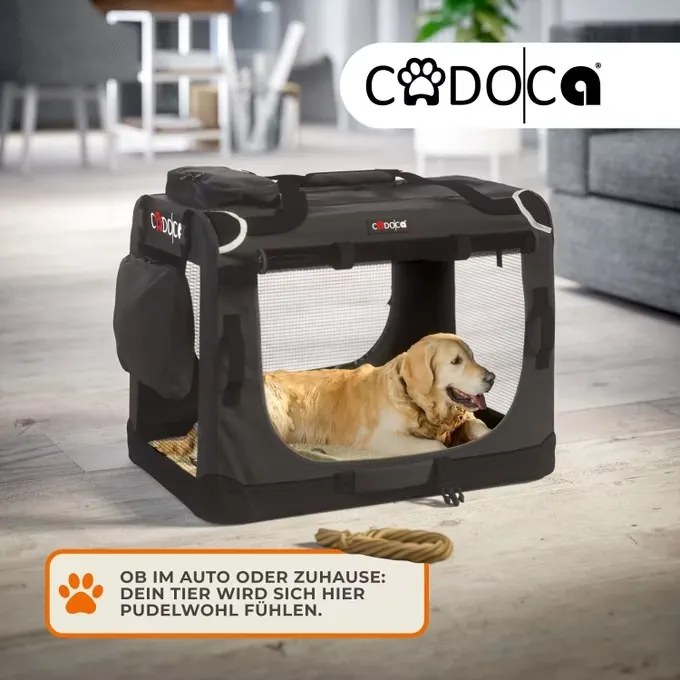 Skládací cestovní box pro psy XXXL, antracitový 109447