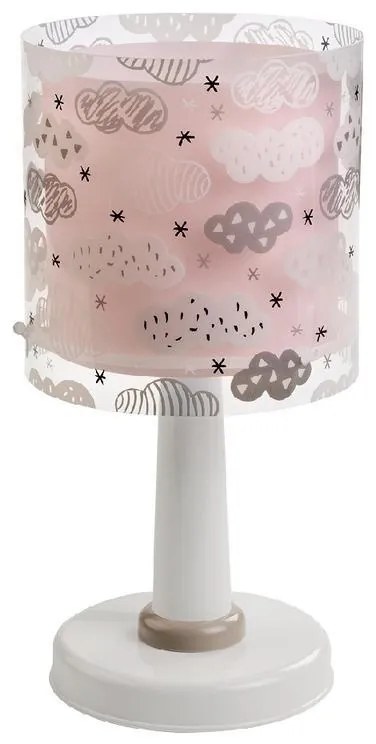 Dalber Dětská stolní lampička Clouds růžová