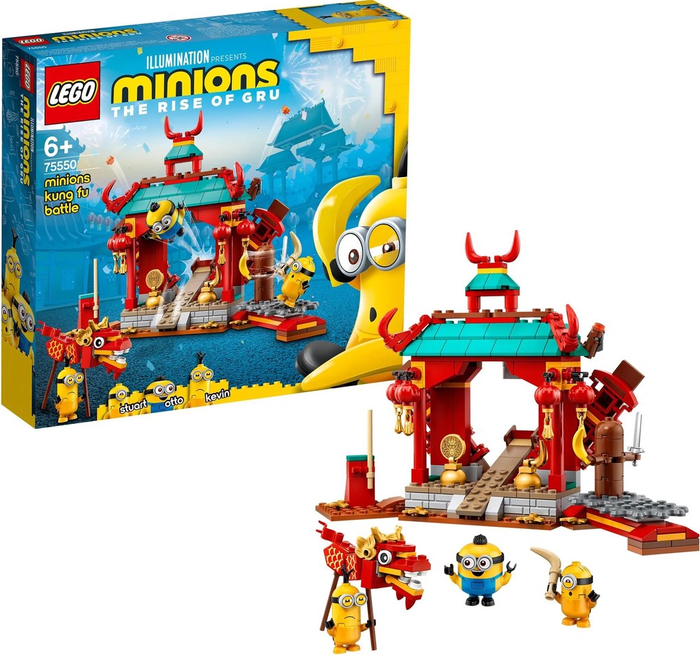 Lego stavebnice lego minions 75550 mimoňský kung-fu souboj