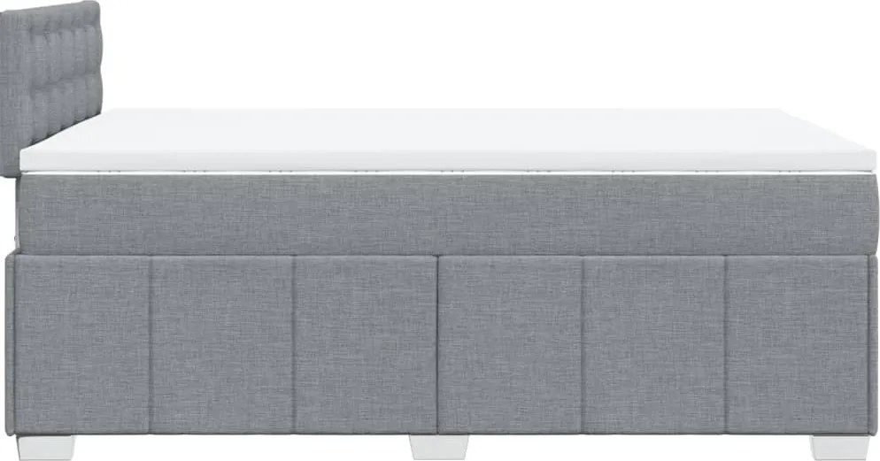Box spring postel s matrací světle šedá 120x190 cm textil 3287021