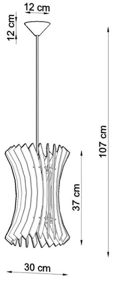 Sollux SL.0642 - Lustr na lanku ORIANA 1xE27/60W/230V