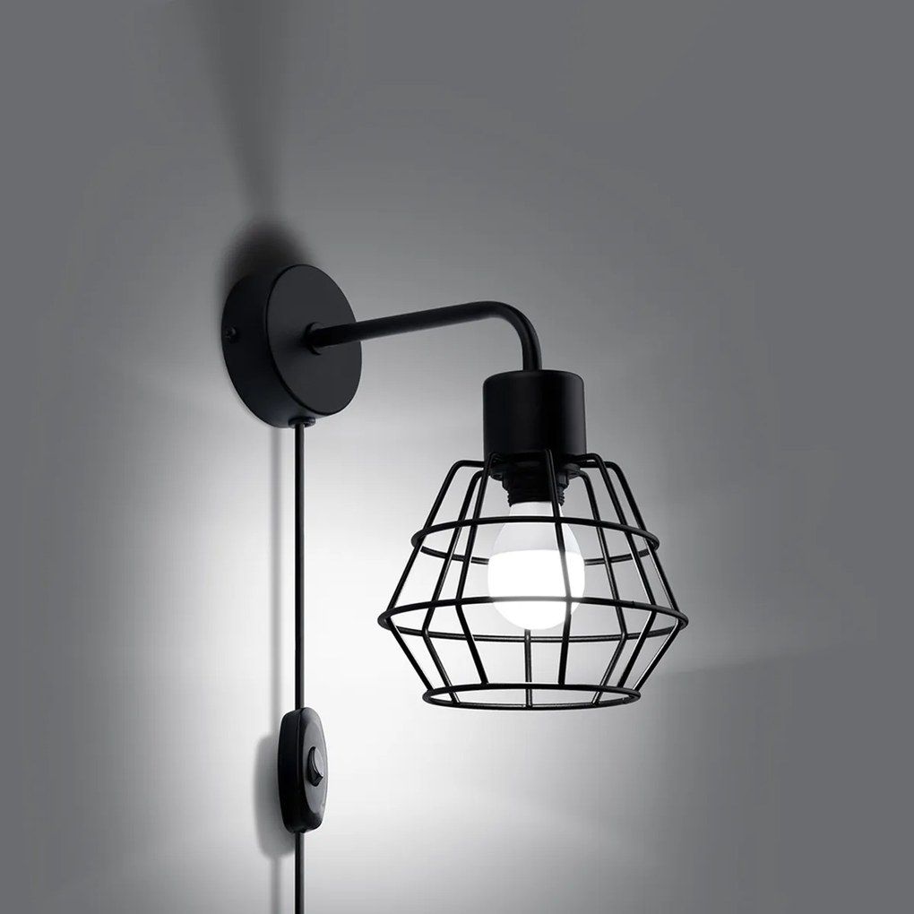 Sollux Lighting Nástěnné svítidlo SUBA černé