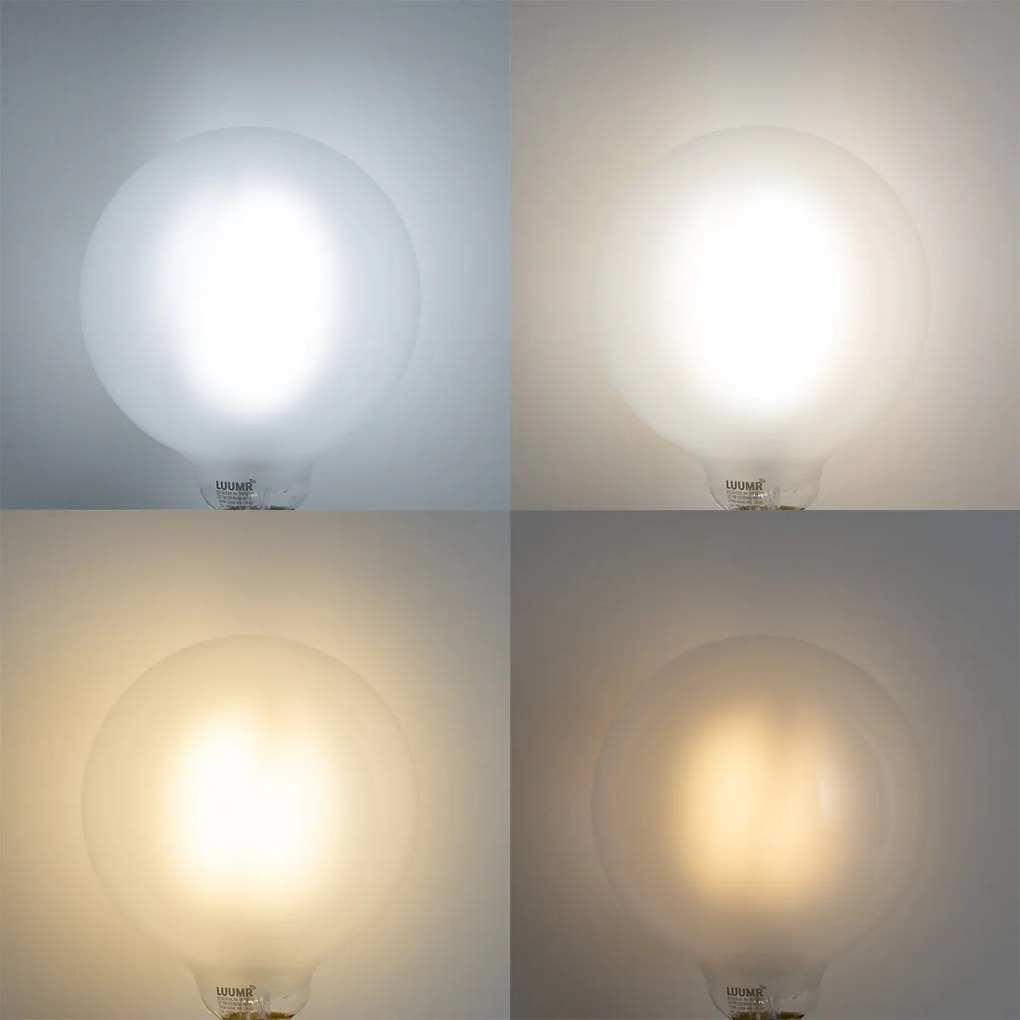 Chytré stmívatelné LED žárovky E27 G125 matné 7W 806lm 2700-6500K