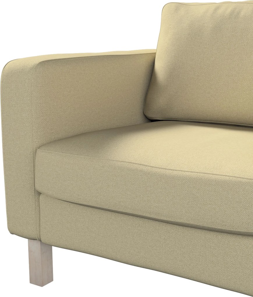 Potah na křeslo IKEA Karlstad, krátký barva zelená látka pletený vzor