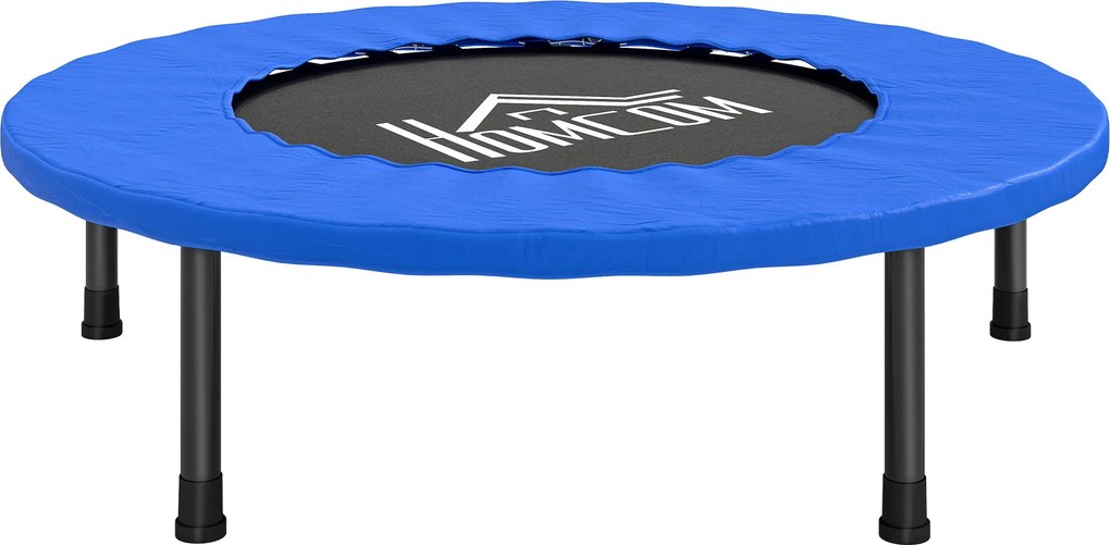HOMCOM Fitness Trampolína Ø81 cm, Ocelová Trampolína se Zabezpečovací Podložkou a 28 Jary pro Vnitřní a Vnější Cvičení, Nosnost 100 kg, 81x81x22,5 cm…