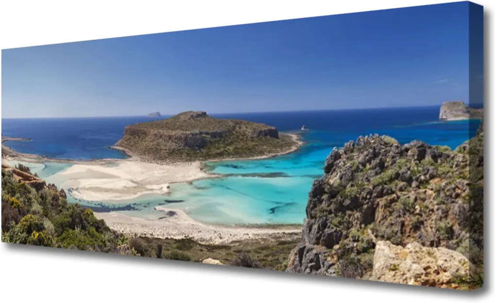 Obraz Canvas Ostrov Moře Pláž Hory