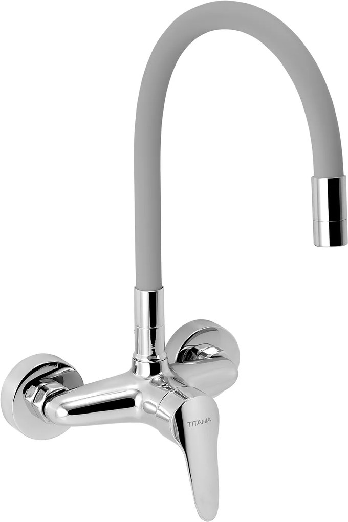 Ferro Zumba - Dřezová baterie s elastickým ramenem 150mm, stříbr.-chr., 94480,0S
