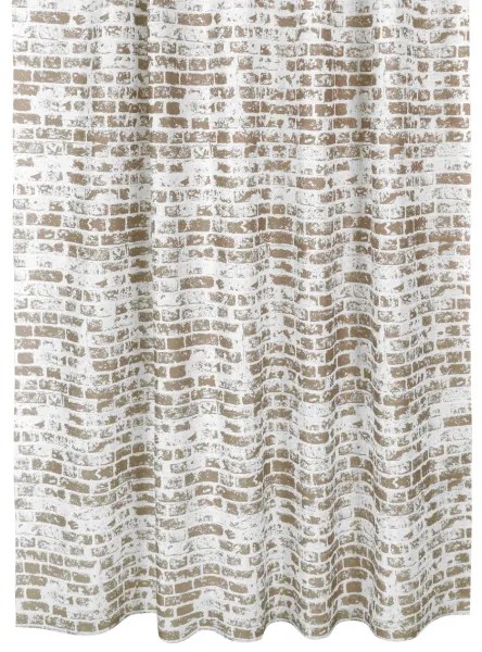 Bellatex Koupelnové závěsy 180x200 cm Zeď hnědá