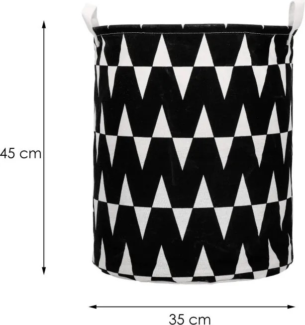 Úložný koš 55l, černé pruhy SPRINGOS HA0122