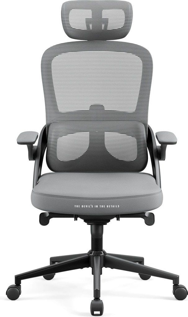 Ergonomická kancelářská židle šedá Normal Size: Diablo V-Light