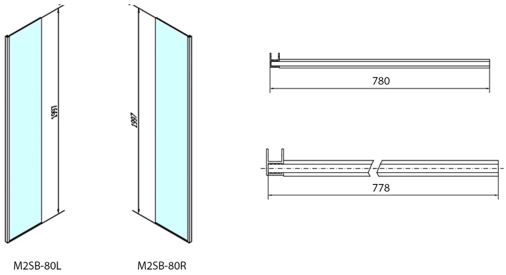 Polysan MODULAR SHOWER MS2B-80L