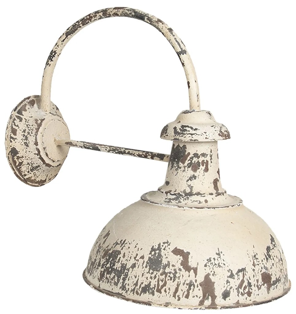 Krémová vintage nástěnná lampa s patinou Paulin - 47*30*40 cm