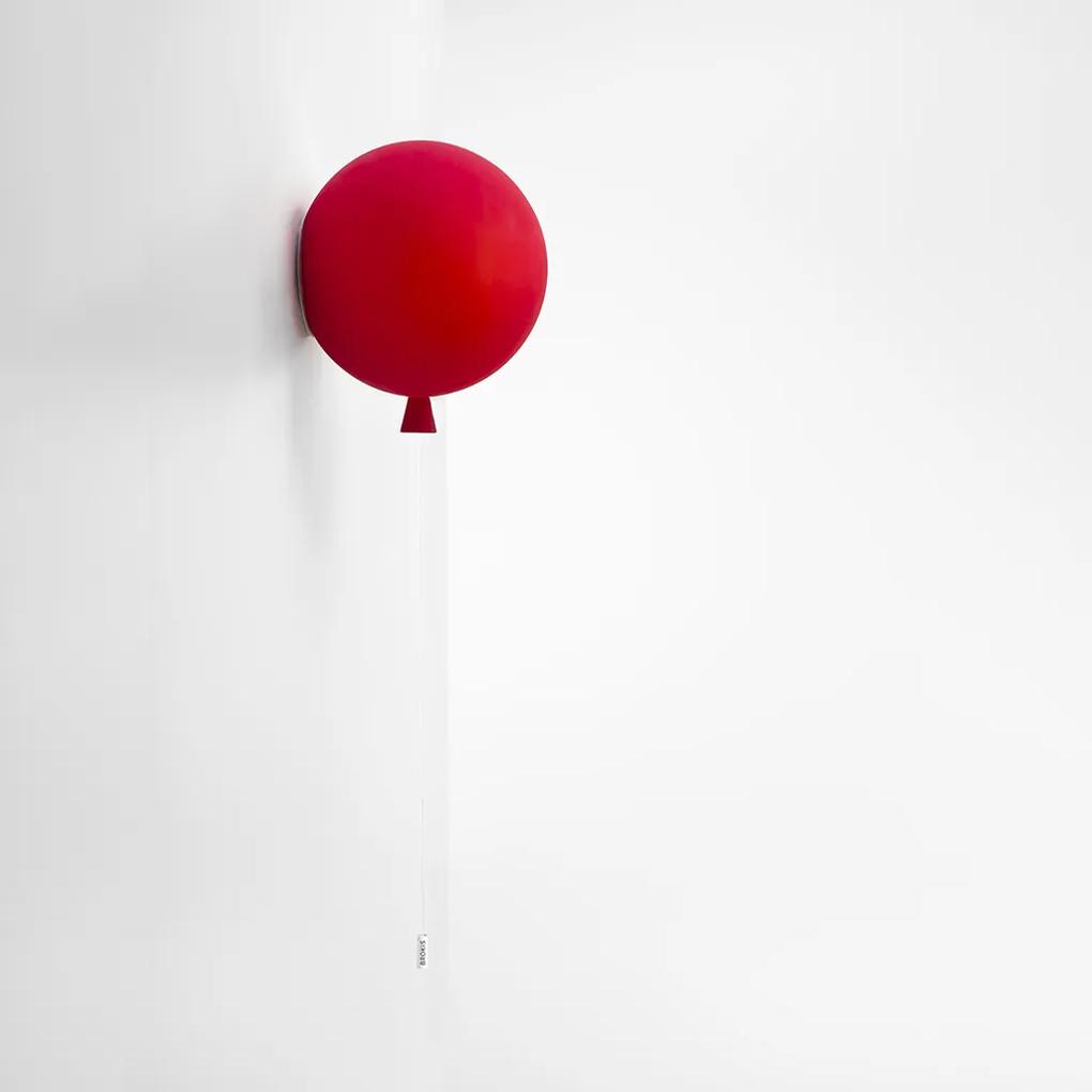 Nástěnná skleněná svítidla Memory Wall připomínající nafukovací balónky Barva: Červená, Průměr: 250 mm, Sklo: Matné