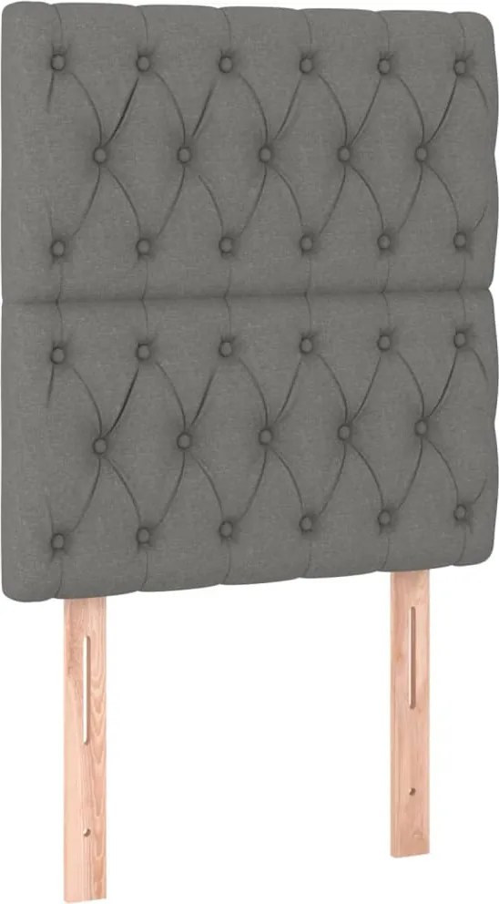 Box spring postel s matrací tmavě šedá 80 x 200 cm textil 3136790