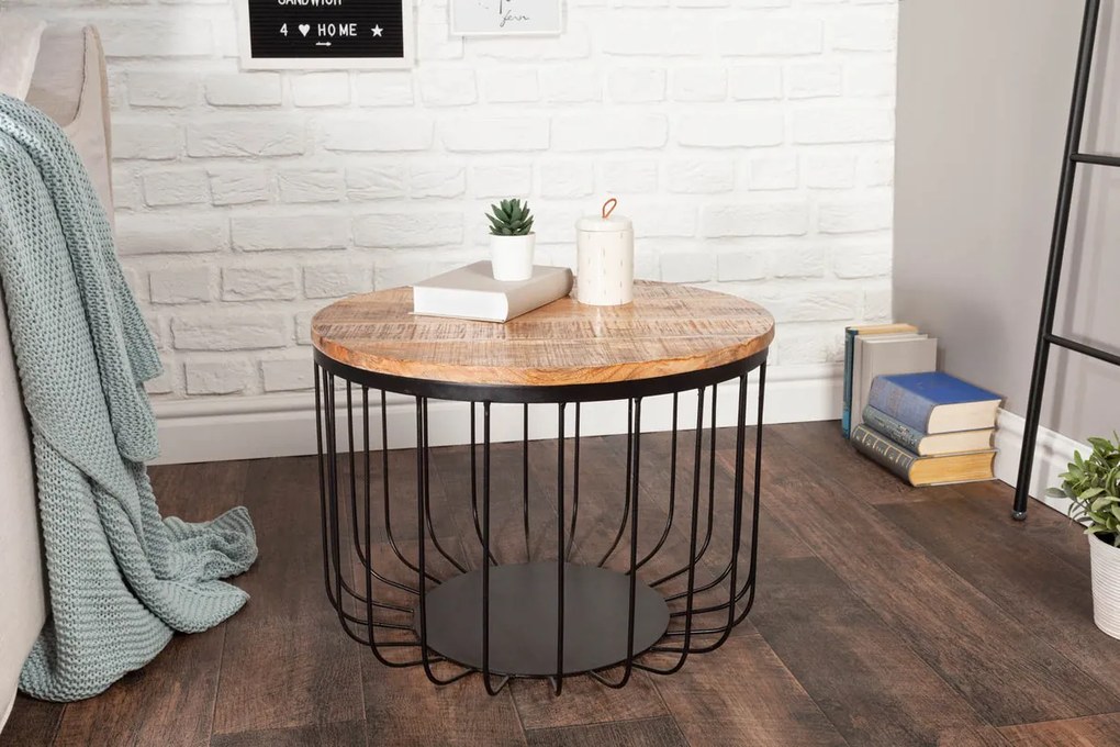 Invicta Konferenční stolek FACTORY 56 cm světlý 39655