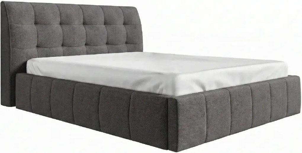 MOS Čalouněná postel LETTO Vogue 160x200 cm Barva látky Vogue: Světle šedá (Vogue 14)