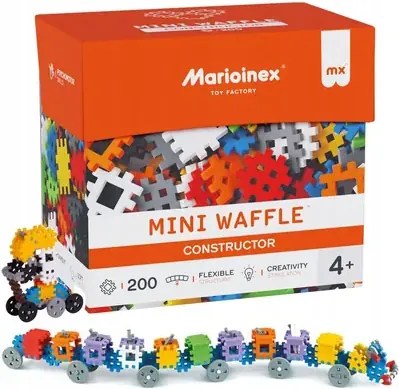 MARIOINEX Stavebnice Mini Waffle / 200 dílků / od 4 let