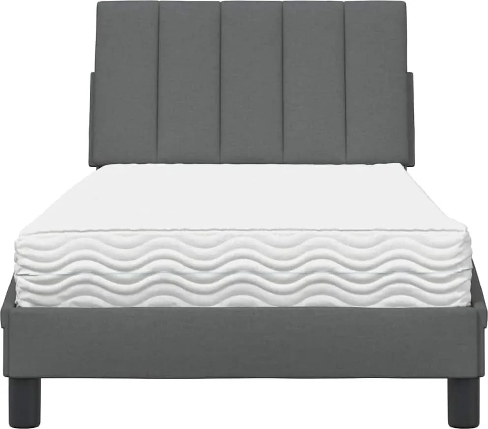 Postel s matrací Hanko tmavě šedá 90 x 200 cm textil 3310504