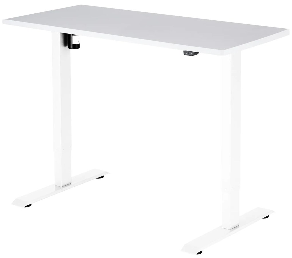 Výškově nastavitelný stůl Liftor 2segmentové nohy bílé,   deska 1180 x 600 x 25 mm bílá