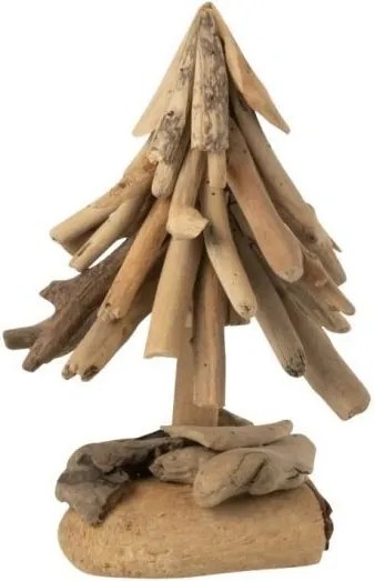 Dřevěný vánoční stromek z kousků naplaveného dřeva Driftwood S – 20*20*30 cm