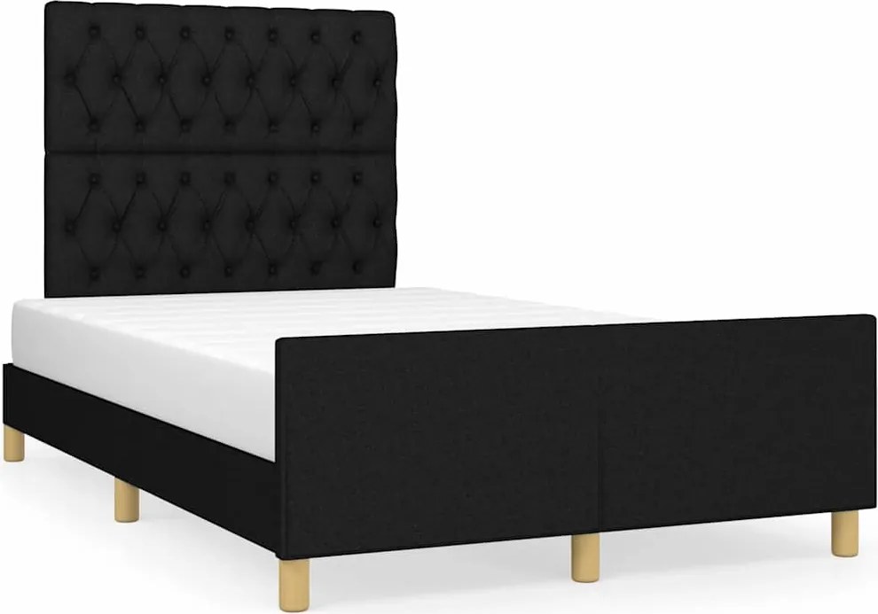 Rám postele bez matrace černý 120 x 200 cm textil 3125286