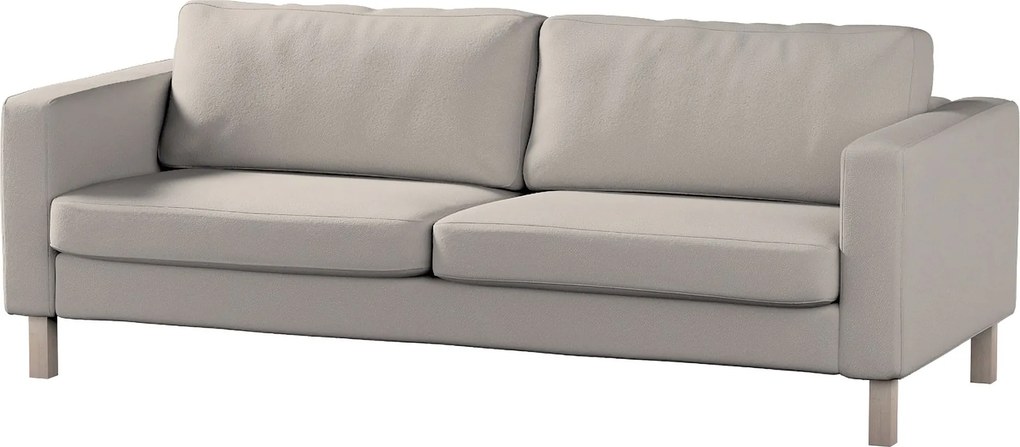 Potah na pohovku IKEA Karlstad 3-místná, nerozkládací, krátký barva béžová látka pletený vzor